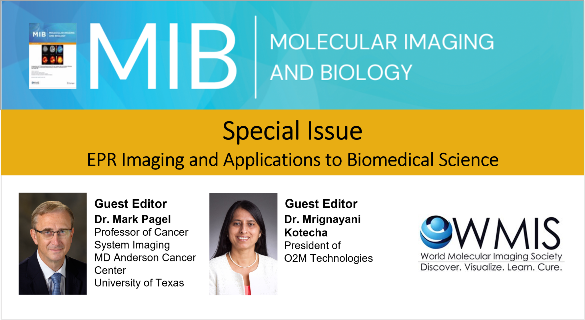 Call for Special Issue: Molecular Imaging and Biology - O2M Technologies